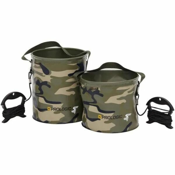 PROLOGIC Мягкое ведро с веревкой ELEMENT 100 EVA Water Bucket - MEDIUM 6.2l - Camo