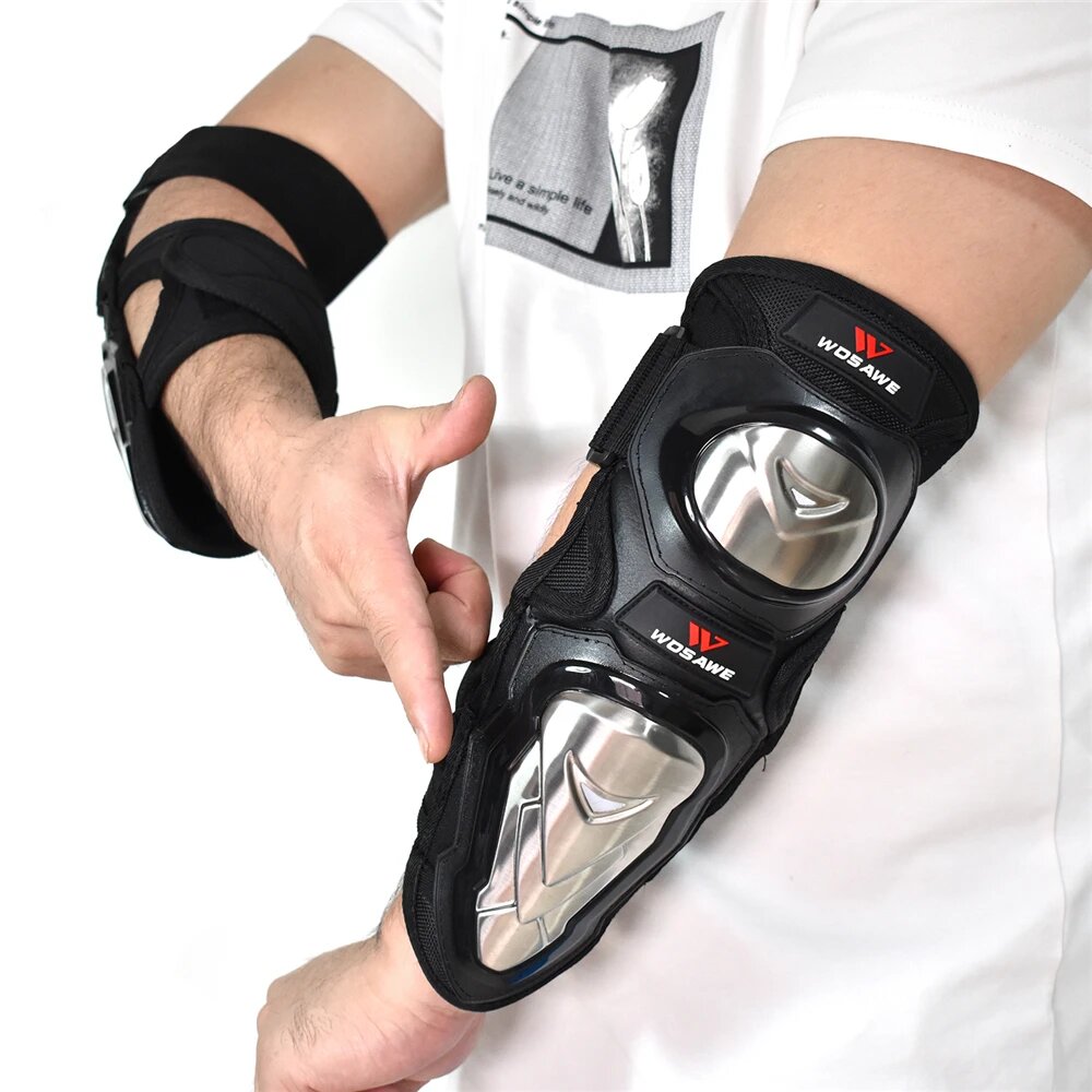 WOSAWE Мотоцикл MTB Защитное снаряжение Защита локтей Броня Защитное снаряжение для скоростного спуска Защита колена для мотокросса Сноуборд, E Elbow Pad