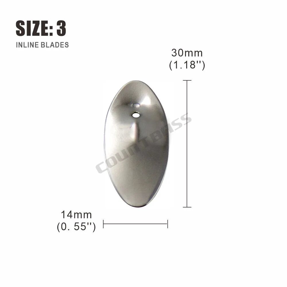 Countbass блесна стальная Size 3-Nickel