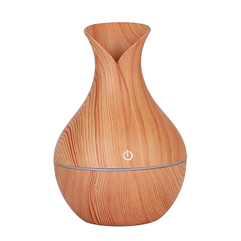 130 мл Ультразвуковой диффузор аромата Creative Vase Wood Mini Mute USB Увлажнитель