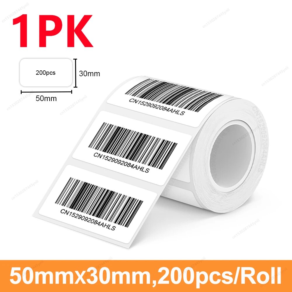 Этикетки для принтера 50x30 мм, 200 шт/рулон, 1PK