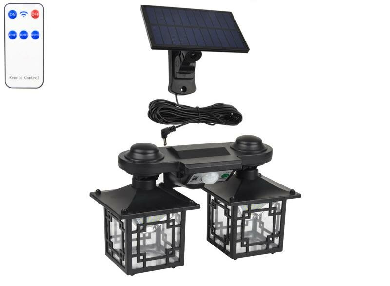 Светильник садовый "Солнечная батарея", с датчиком движения, LED, IP65, черный