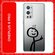Чехол на OnePlus 9 Pro / ВанПлас 9 Про с принтом "Неприличный человечек чёрный",...