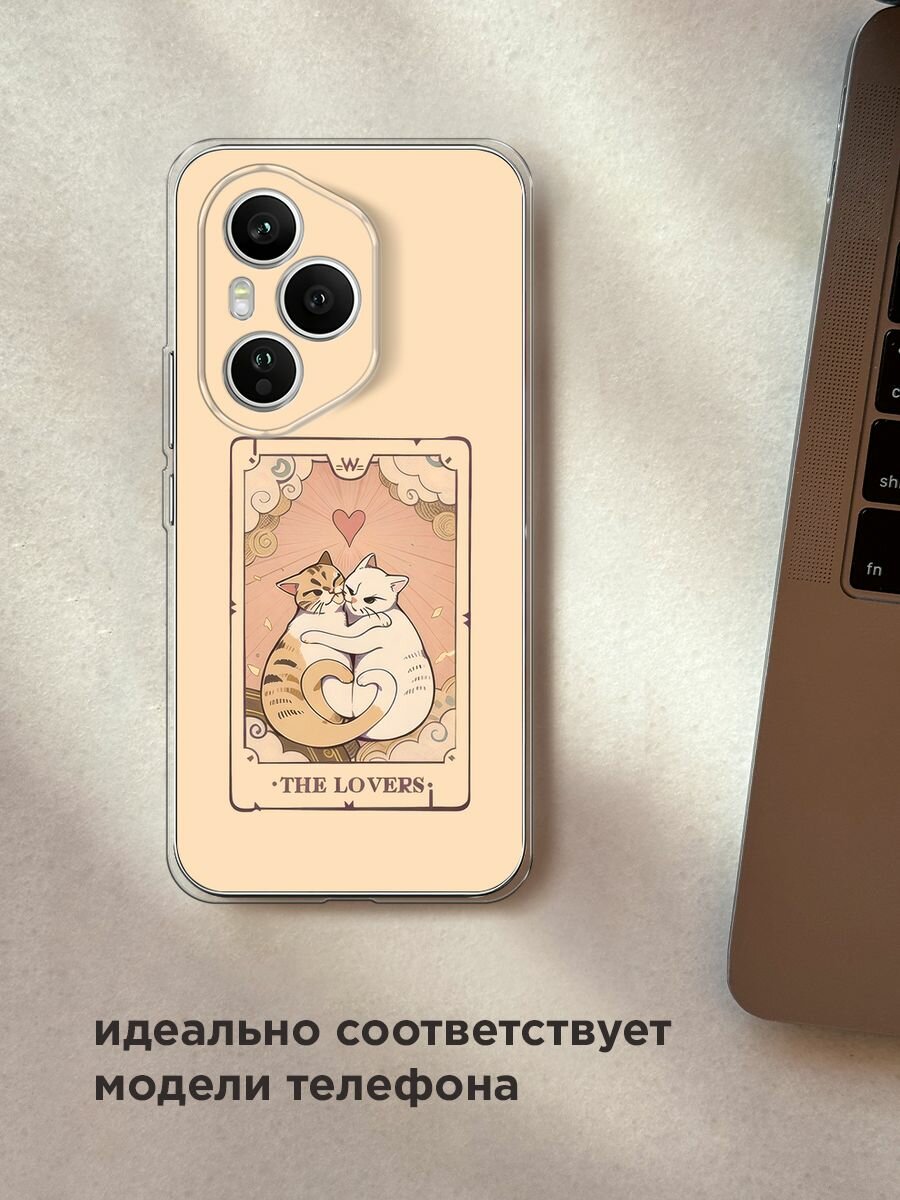 Чехол на Honor 400 Pro / Хонор 400 Про с принтом "The lovers cats 1 - 14 февраля" — фото 1