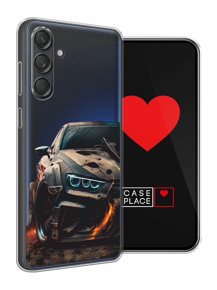Чехол на Samsung Galaxy M55 / Самсунг M55 с принтом "На износ", прозрачный — фото 1