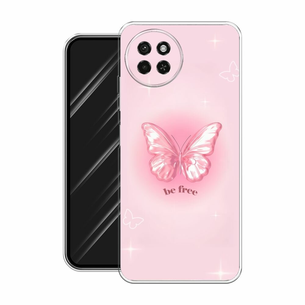Чехол на Itel S23 / Ител S23 с принтом "Be free butterfly 1" — фото 1