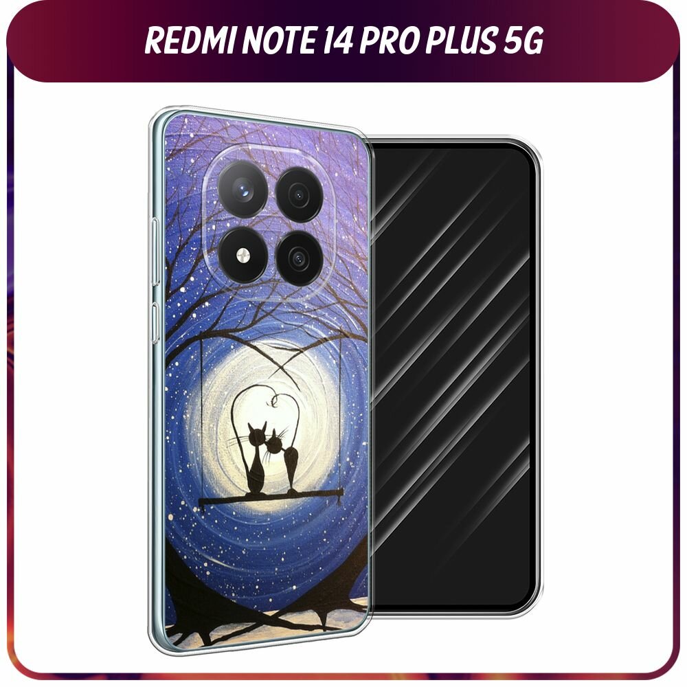 Чехол на Xiaomi Redmi Note 14 Pro+ 5G / Сяоми Редми Нот 14 Про+ 5G с принтом Влюбленные котики 10