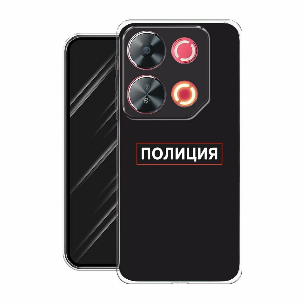 Силиконовый чехол на Itel P65 / Ител P65 с принтом "Police logo" — фото 1