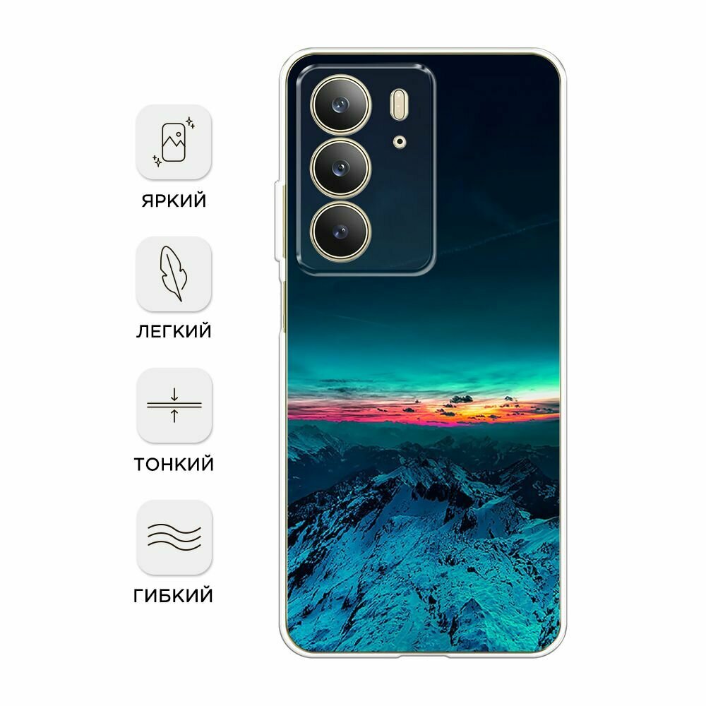 Чехол на Realme C75 4G / Реалми C75 4G с принтом "Закат в горах" — фото 1