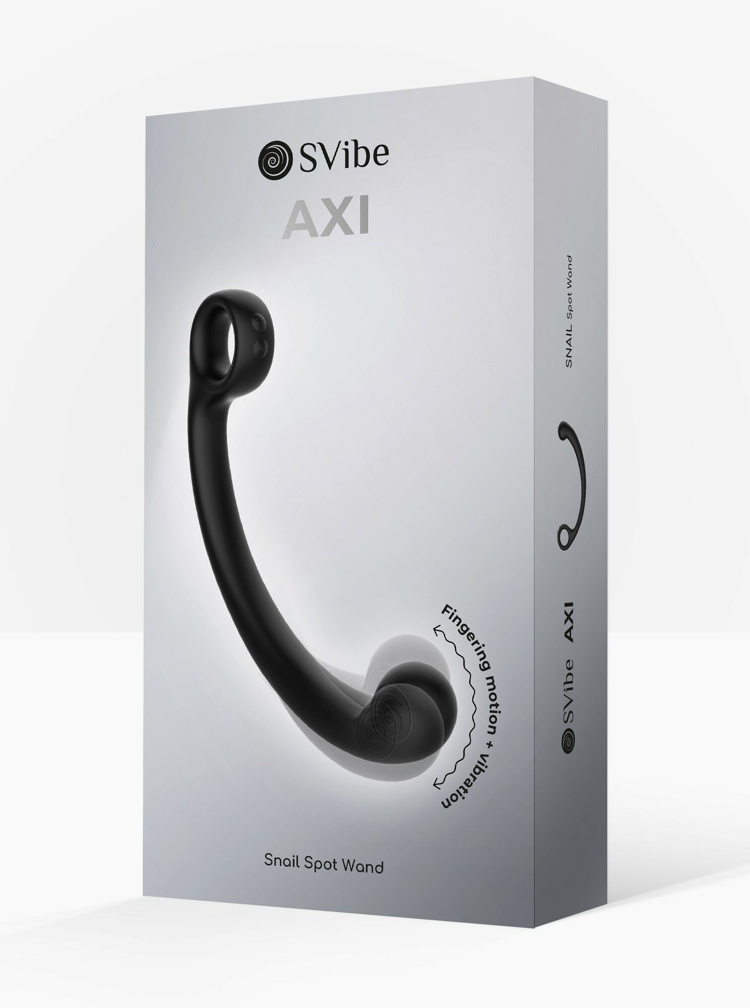 Вибромассажер SVibe Axi, для стимуляции точек G/P/C, 20 см, силикон, черный