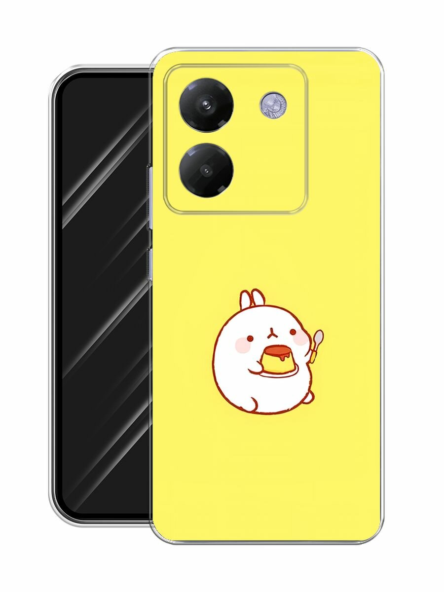 Чехол на Poco M7 Pro / Поко М7 Про с принтом кролик просит добавки — фото 1