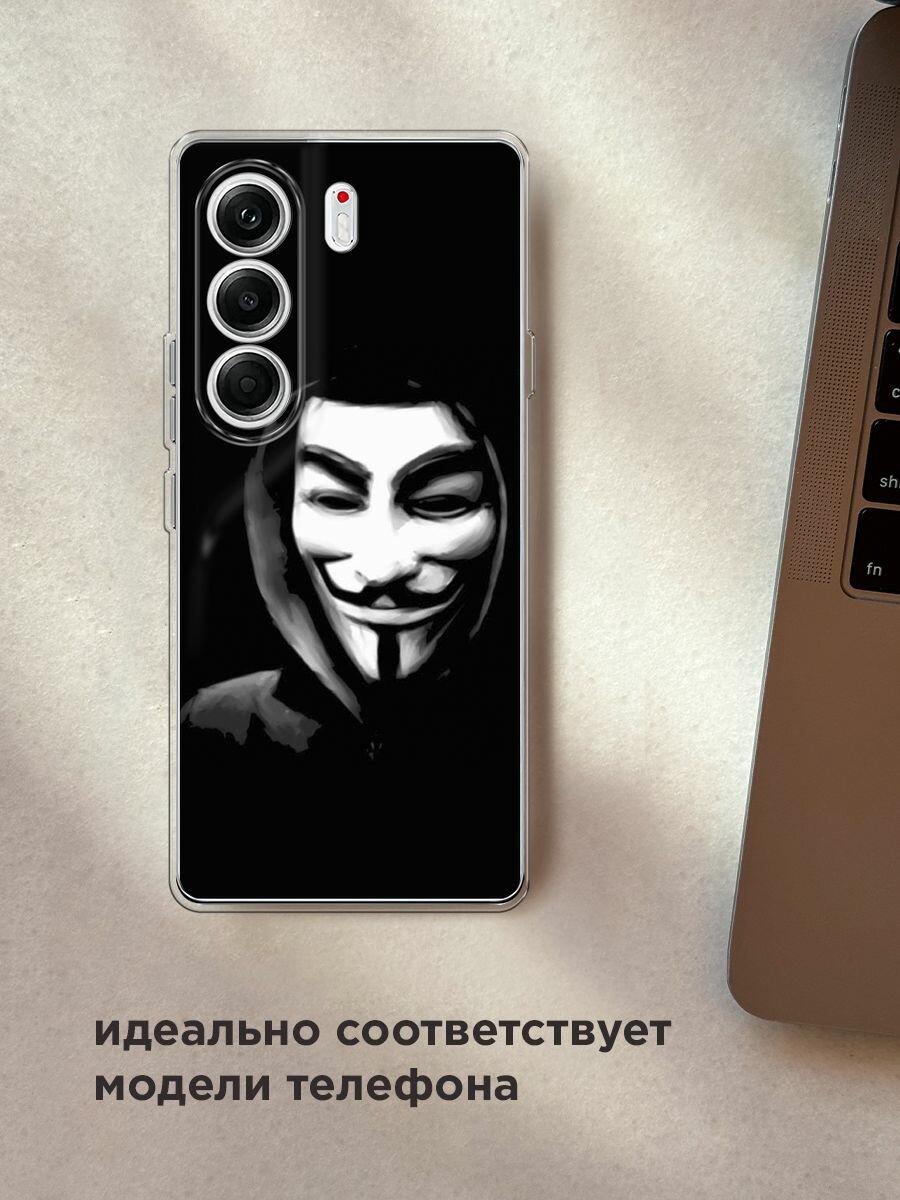 Чехол на Tecno Camon 40 Pro 5G / Текно Камон 40 Про 5G с принтом "Анонимус" — фото 1