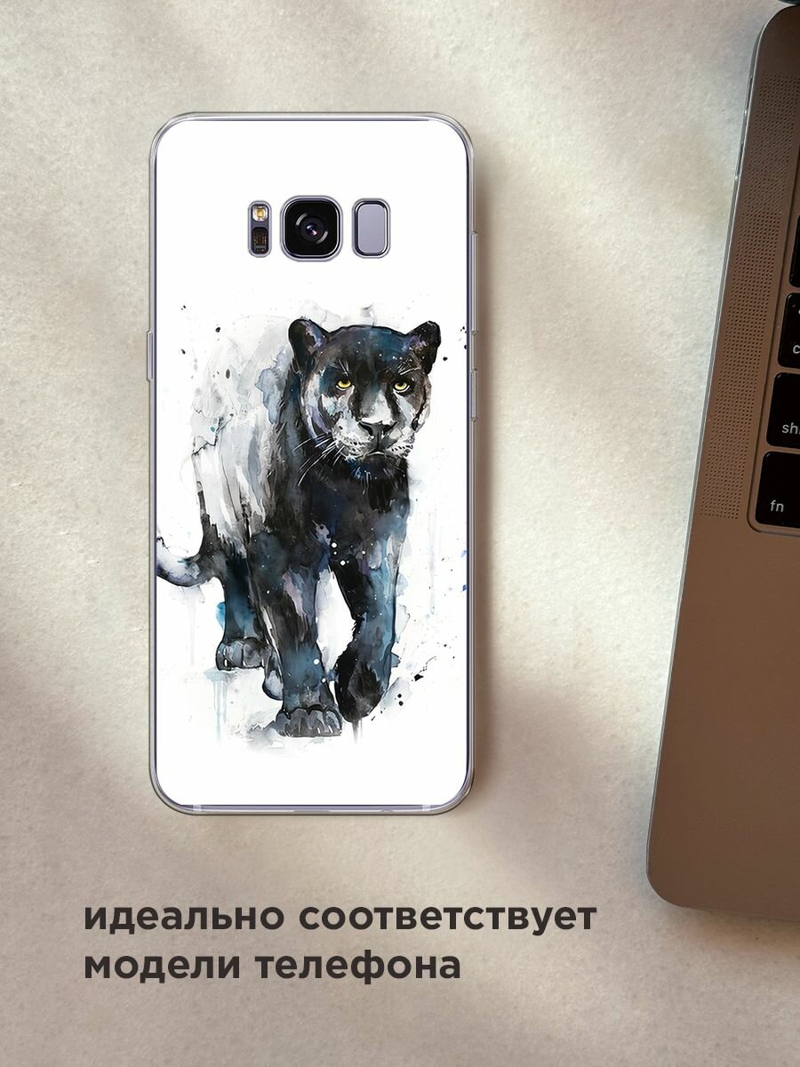Чехол на Samsung Galaxy S8 + / Самсунг Галакси С8 Плюс с принтом "Пантера арт 3" — фото 1