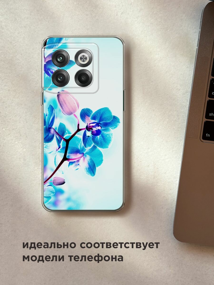 Чехол на OnePlus 10T / Ван плюс 10T с принтом "Голубая орхидея" — фото 1