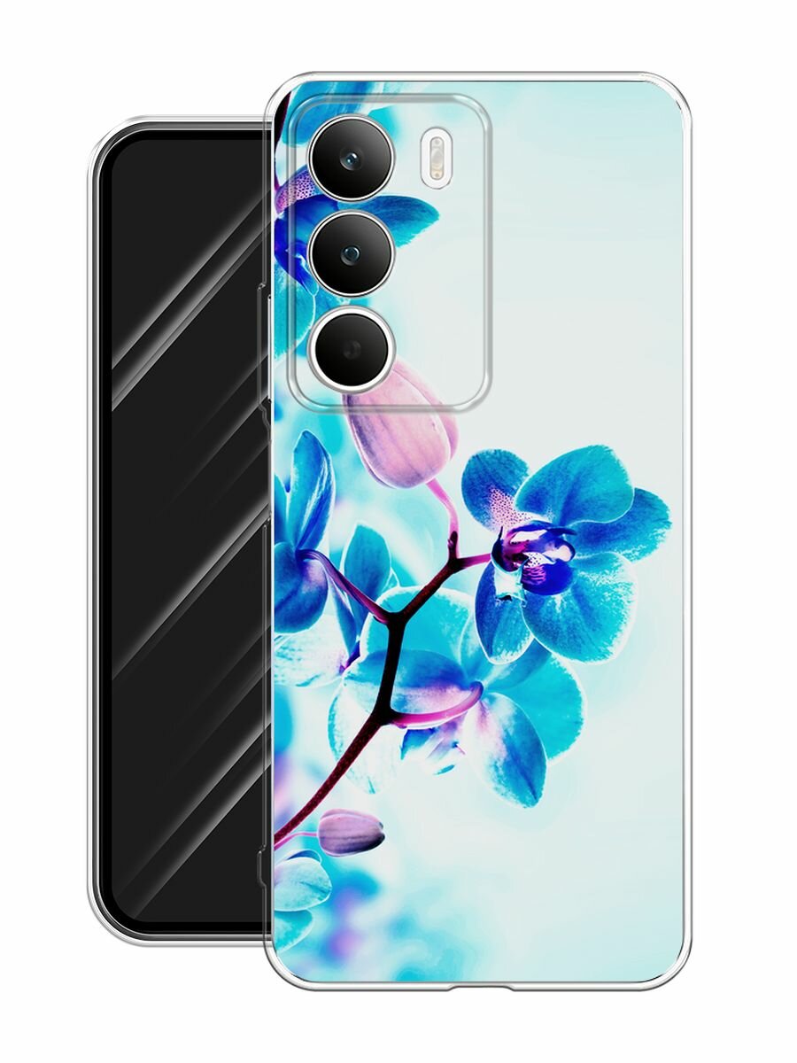 Чехол на Realme C71/P3 Lite 4G / Реалми С71/P3 Лайт 4G с принтом "Голубая орхидея" — фото 1