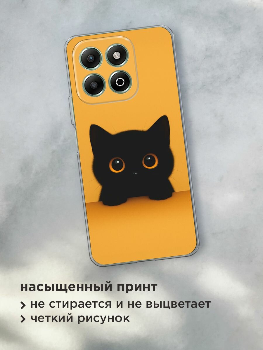 Чехол на Honor X6b / Хонор X6b с принтом "Контрастный котик" — фото 1