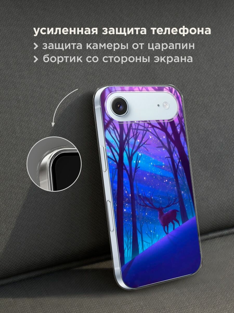 Чехол на Apple iPhone Air / Айфон Айр с принтом "Северный олень" — фото 1
