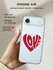 Чехол на Apple iPhone Air / Айфон Айр с принтом "Love heart 2 - 14 февраля", про...