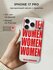 Чехол на Apple iPhone 17 Pro / Айфон 17 Про с принтом "WOMEN", прозрачный