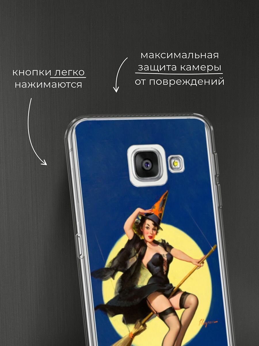 Чехол на Samsung Galaxy A3 2016 / Самсунг Галакси А3 2016 с принтом "Pin-Up Witch" — фото 1