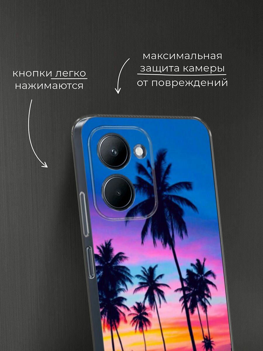 Силиконовый чехол на Realme C33 / Реалми С33 с принтом "Закат 5" — фото 1