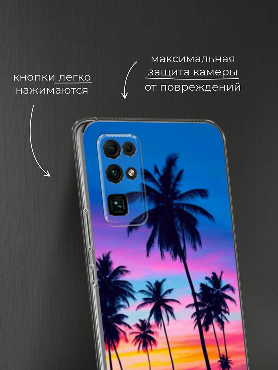 Силиконовый чехол на Honor 30 / Хонор 30 с принтом "Закат 5" — фото 1