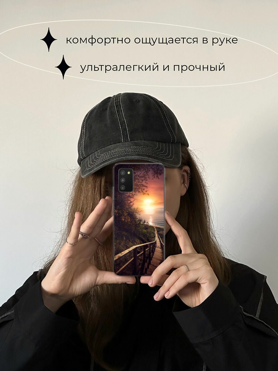 Чехол на Samsung Galaxy A02s / Самсунг Галакси A02s с принтом "Мост у воды" — фото 1