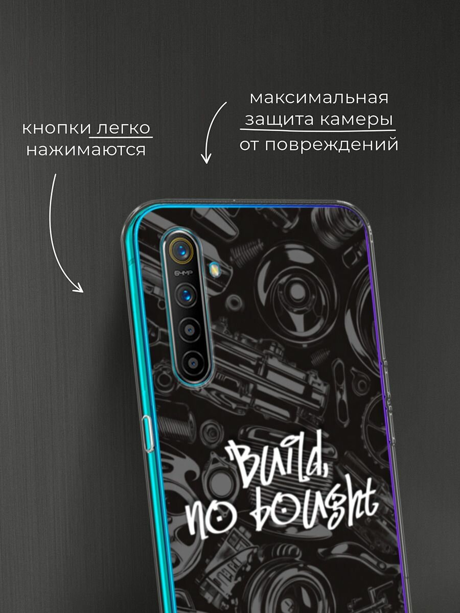 Силиконовый чехол на Realme XT / Реалми XT с принтом "Build no bought" — фото 1