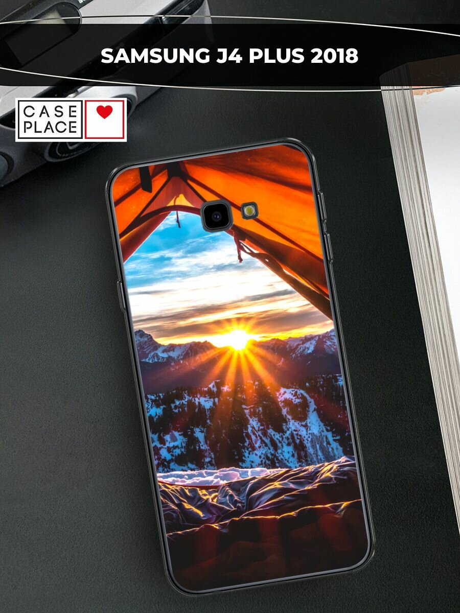 Чехол на Samsung Galaxy J4 Plus 2018 / Самсунг J4 Plus 2018 с принтом "Горы 7"