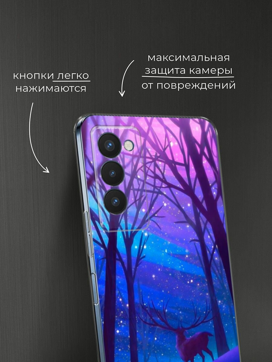 Чехол на Tecno Camon 18P / Техно Камон 18Р с принтом "Северный олень" — фото 1