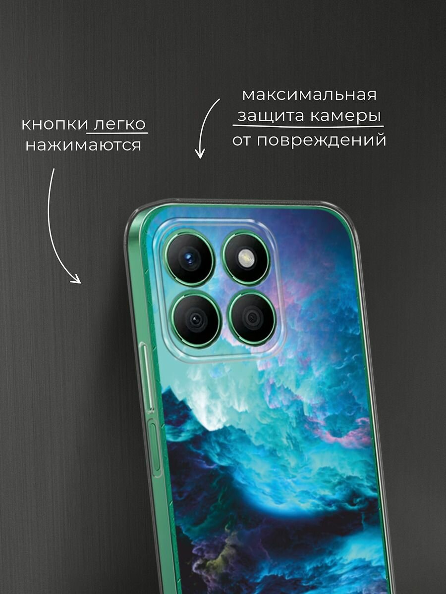 Силиконовый чехол на Honor X8B / Хонор X8B с принтом "Бирюзовое небо" — фото 1