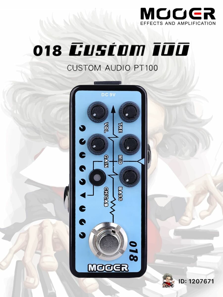 MOOER Одноблочная бокс-головка эффектов(018 Аналог Custom Audio PT100)