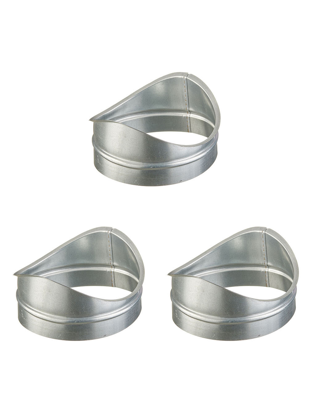 Врезка для круглых воздуховодов d200х160 мм оцинкованная (3 шт.)