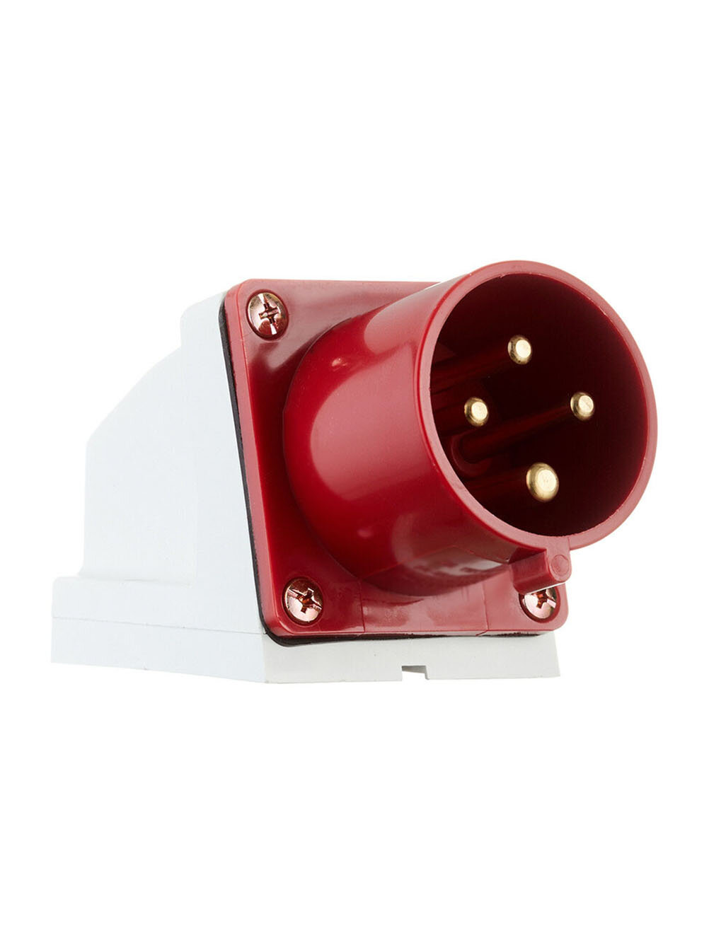 Вилка силовая угловая настенная 3Р+РЕ 32 А 380 В IP44