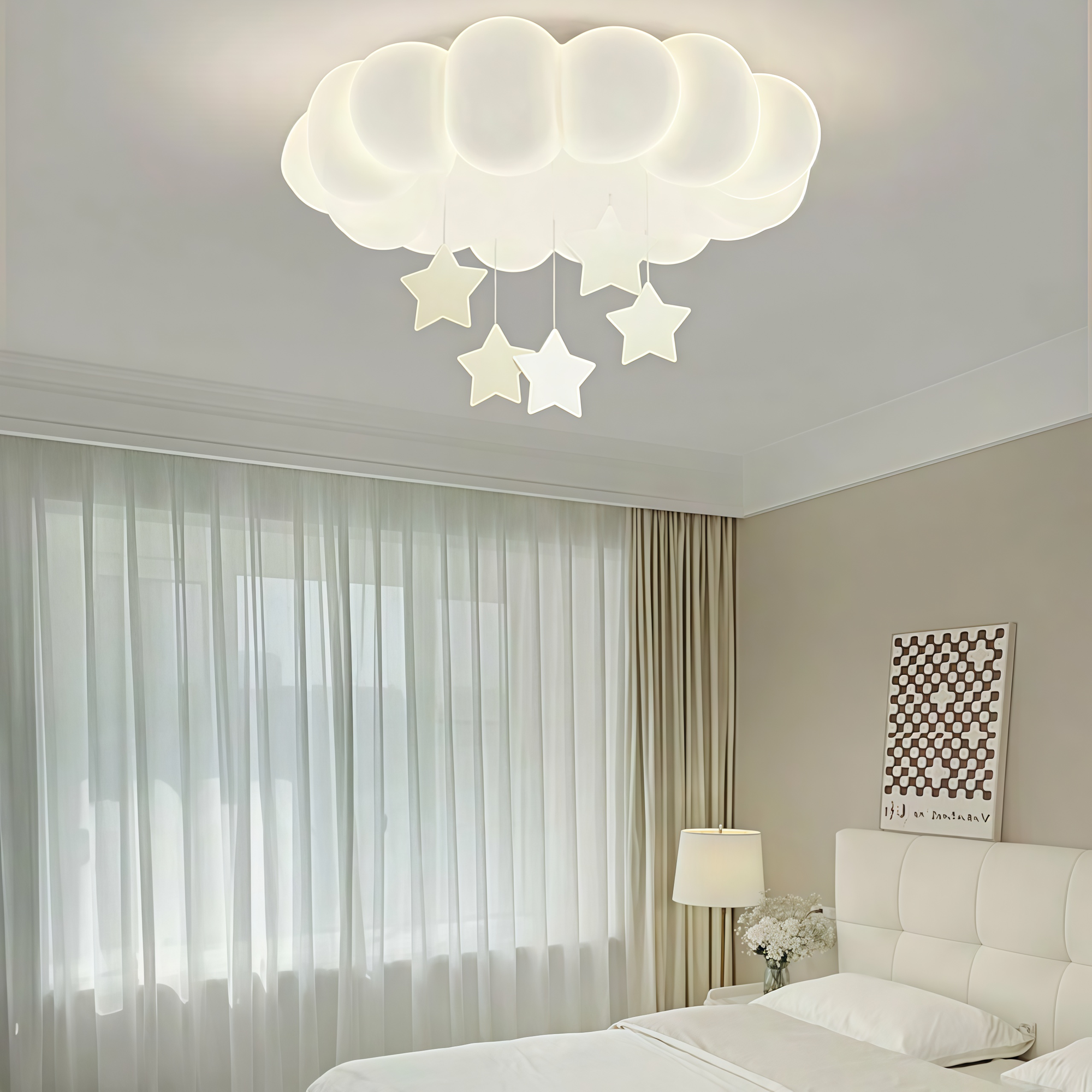 Простой современный дизайн потолочного светильника модели "облако，50cm