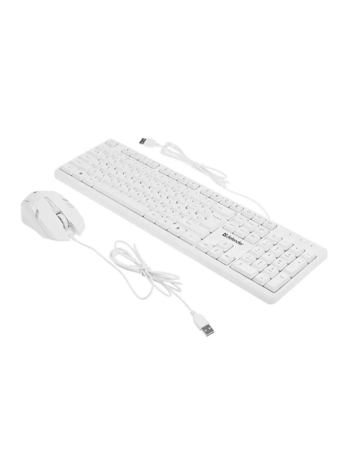 Комплект клавиатура и мышь Defender Motion C-977, USB, белый