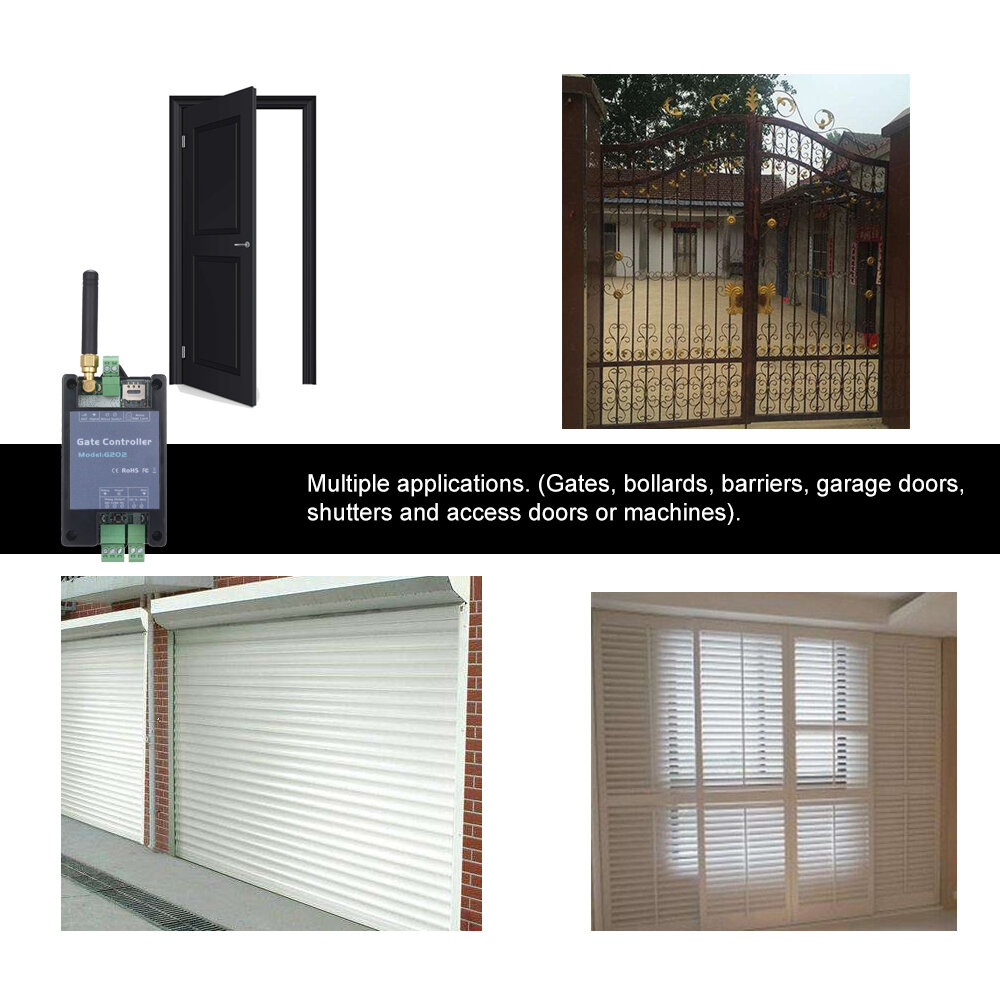 G202 GSM дверной открыватель ворот с дистанционным включением/выключением, релейный переключатель с дистанционным управлением, беспроводной открыватель дверей с бесплатным звонком, SMS-команда 850/900/1800/1900 МГц, аналогичный RTU5024
