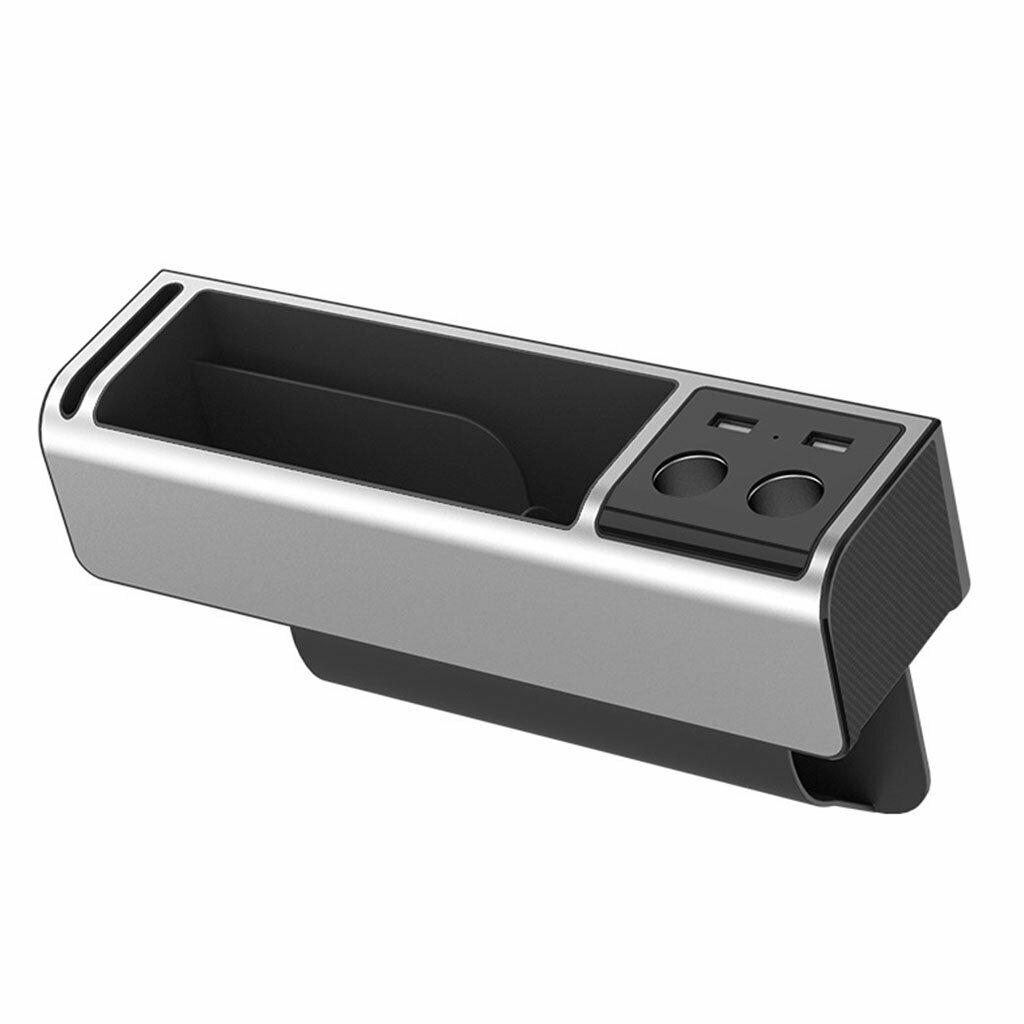 Для сиденья Crevice Organizer и USB -зарядка стеганая карта Кошельки кабельные кошельки монеты клавиши клавиш