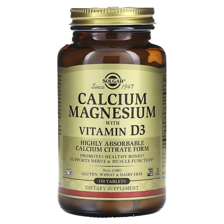 Solgar Calcium Magnesium with Vitamin D-3, Кальций и магний с витамином D-3 150 таблеток