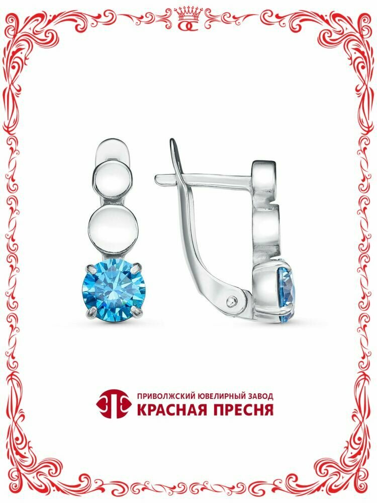 Серьги, фианит