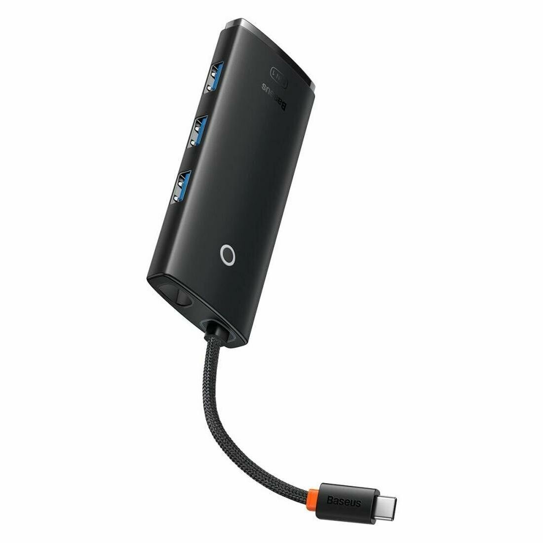 Хаб Baseus Lite Series 5-Port Type-C HUB Docking Station (Type-C to HDMI+USB3.0*3+PD) Black (WKQX040001)