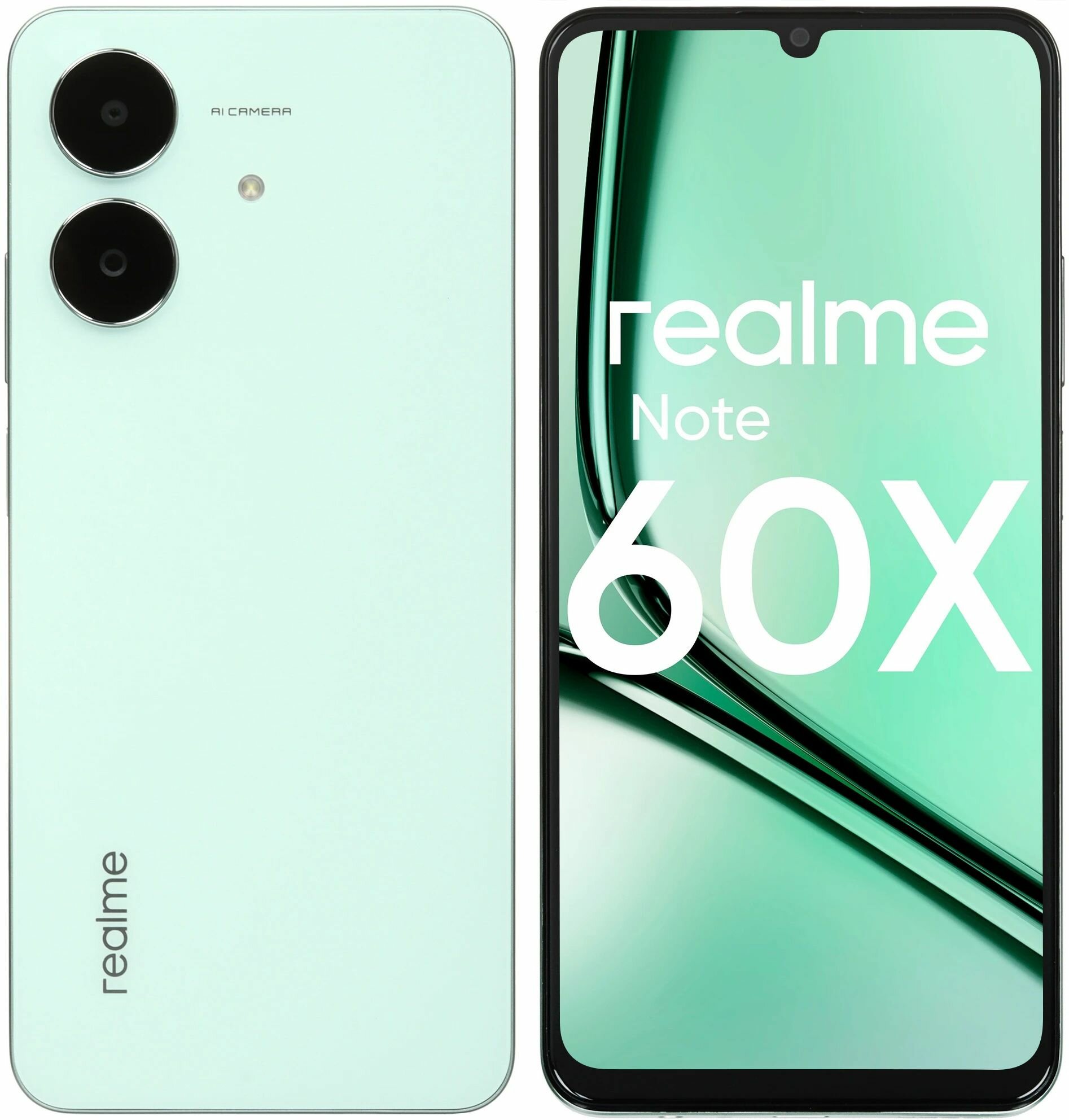 Realme Note 60x RMX3938 3+64 GB зеленый