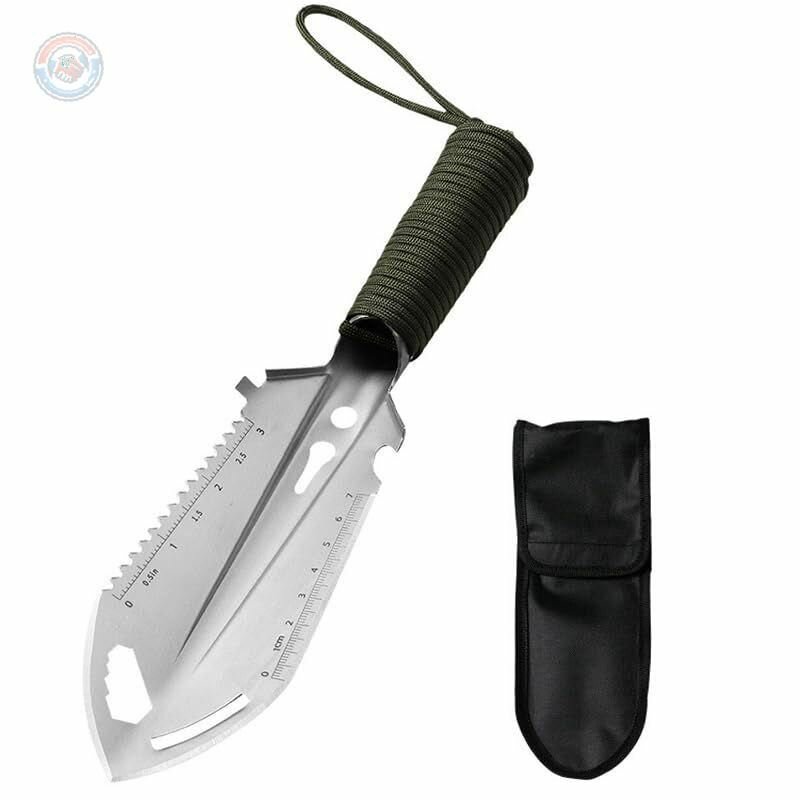 Тактическая многофункциональная лопатка 9 в 1 для кемпинга и выживания, компактный мультитул с чехлом-подсумком, подарок для туриста и рыбака