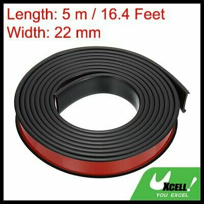 Черная U-образная кромочная лента 5 м, самоклеящаяся защита кромок мебели, скрывает сколы и царапины, универсальная для столов, шкафов, стульев, ДСП и ДВП