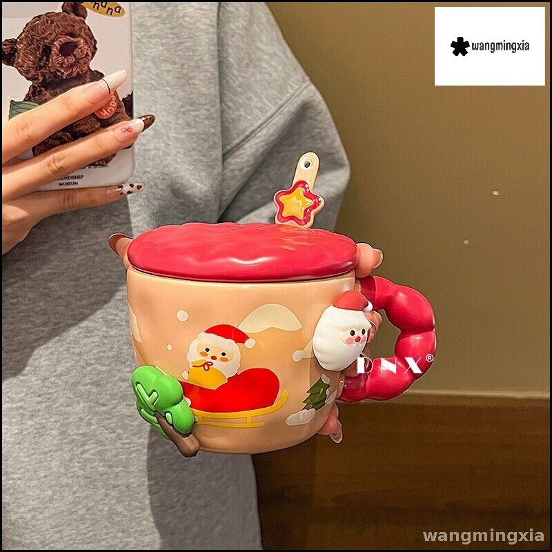 Эксклюзивная кружка с красным Санта Клаусом для рождественского презента