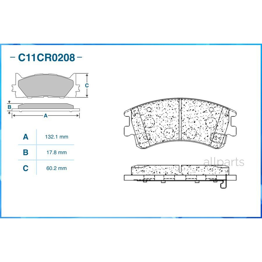 CWORKS C11CR0208 Колодки передние CWORKS C11CR0208