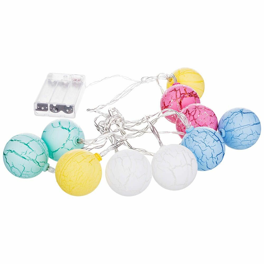 Гирлянда "Светящиеся шары" D-5 См, 10Led, 3Метрав, Мультиколор, Без Батареек. В пластиковом блистере.