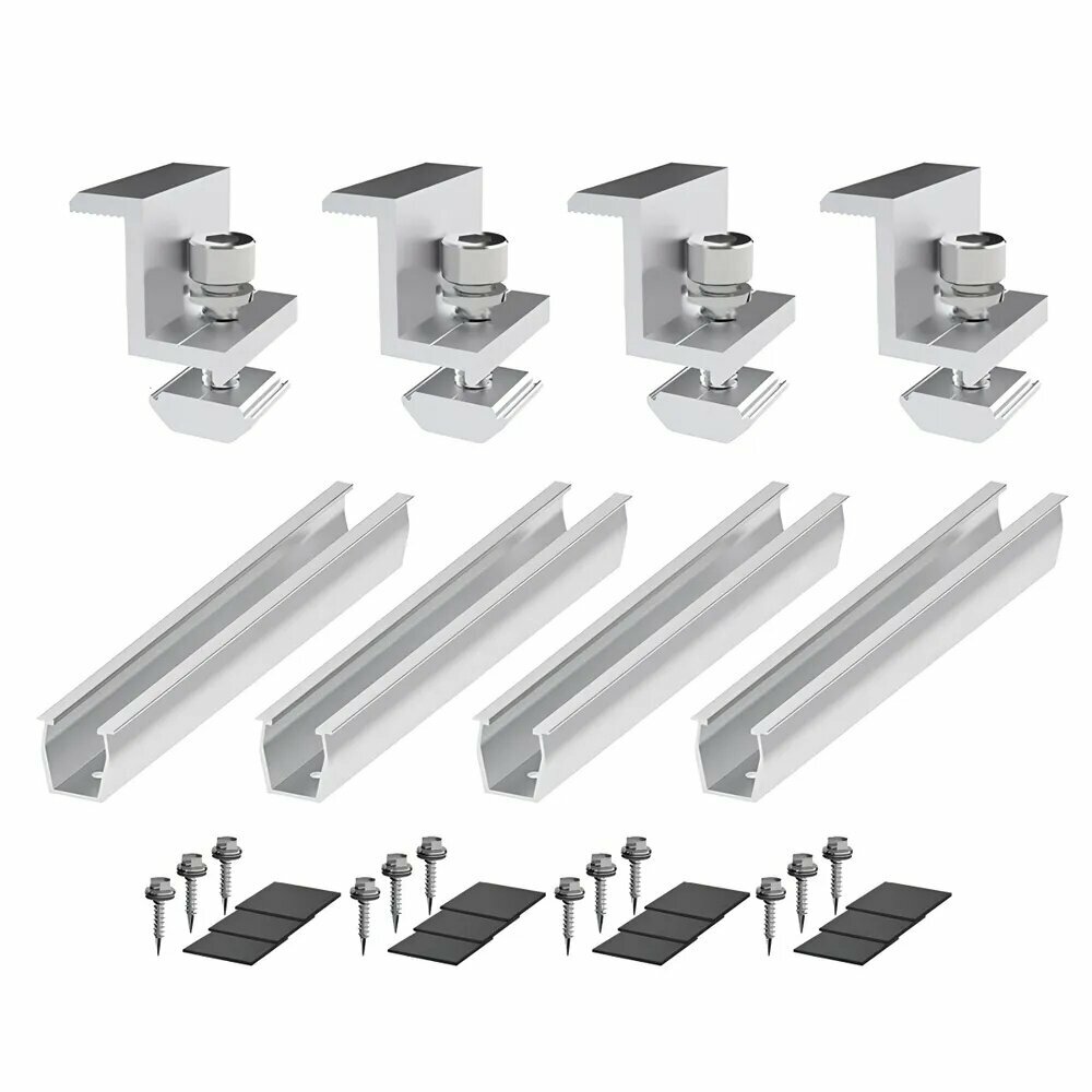 Кронштейн для крепления солнечной панели со средней частью для трапециевидной крыши 30 мм