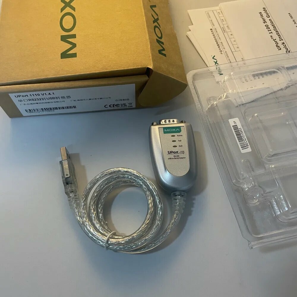 Преобразователь MOXA "UPort 1110", RS-232, USB-последовательный порт