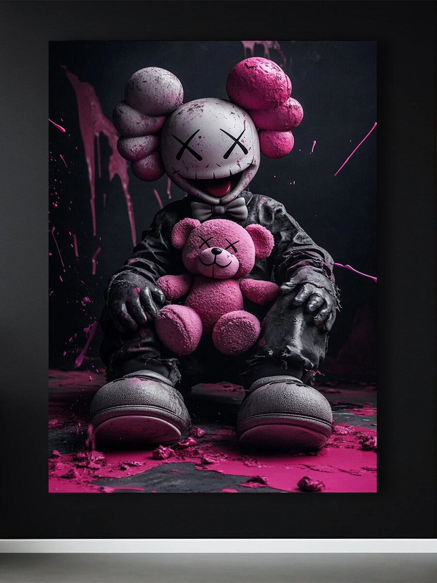 Картина интерьерная - "KAWS / кавс, Mickey Mouse" , 40х60 см.